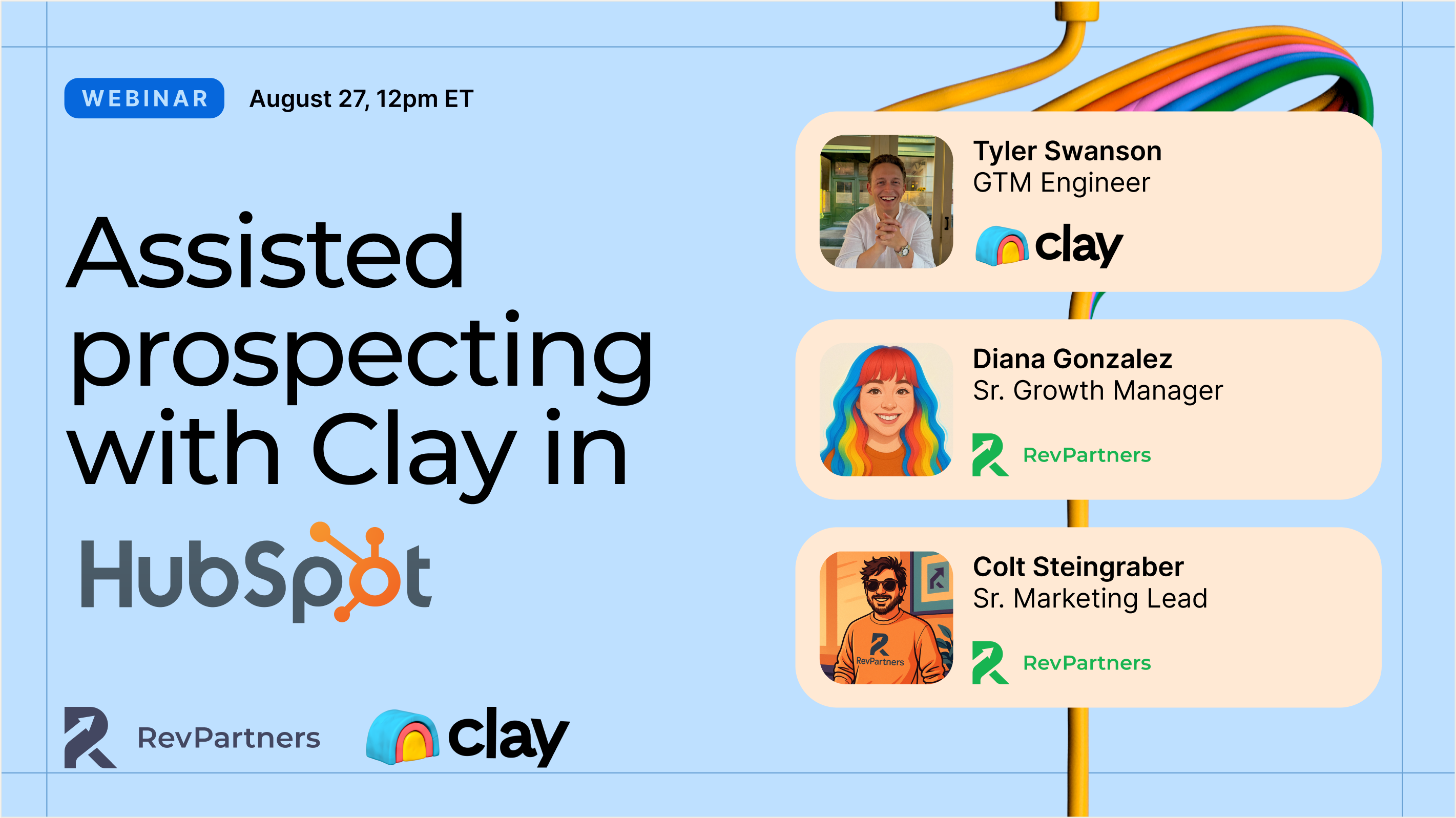 Assisted Prospecting with Clay & HubSpot | RevPartners Webinar